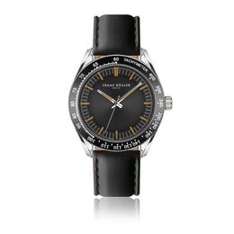 Quarzuhr FRANZ B&Ouml;HLER "BA5-S010S", schwarz, Armbanduhren, Herren, Quarzuhr