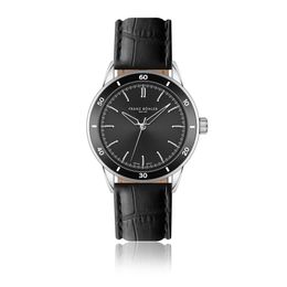 Quarzuhr FRANZ B&Ouml;HLER "BB8-S070S", schwarz croco, Armbanduhren, Herren, Quarzuhr