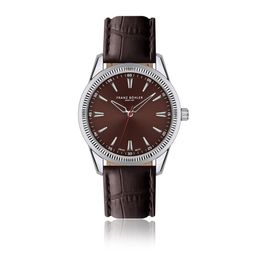 Quarzuhr FRANZ B&Ouml;HLER "BB5-S080S", braun croco, Armbanduhren, Herren, Quarzuhr