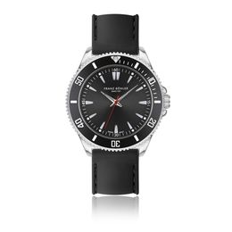 Quarzuhr FRANZ B&Ouml;HLER "BA1-S170S", schwarz, Armbanduhren, Herren, Quarzuhr