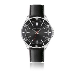 Quarzuhr FRANZ B&Ouml;HLER "BA1-S010S", schwarz, Armbanduhren, Herren, Quarzuhr