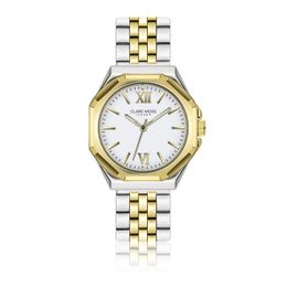 Quarzuhr CLARE MOSS "CMB9-B278S", gold, silber, Armbanduhren, Damen, Quarzuhr