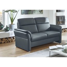 2-Sitzer DIE PLANBAR "PN-EM16031, Breite 158 cm", grau (torro graphite blau), B:158cm H:96cm T:92cm, Sofas, Echtleder mit Federkernpolsterung, wahlweise mit Armteilverstellung