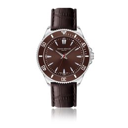 Quarzuhr FRANZ B&Ouml;HLER "BA4-S080S", braun (braun croco), Armbanduhren, Herren, Quarzuhr