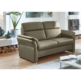 2-Sitzer DIE PLANBAR "PN-EM16031, Breite 158 cm", beige (torro olive), B:158cm H:96cm T:92cm, Sofas, Echtleder mit Federkernpolsterung, wahlweise mit Armteilverstellung