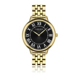 Quarzuhr CLARE MOSS "CMD7-B094G", gold, Armbanduhren, Damen, Quarzuhr