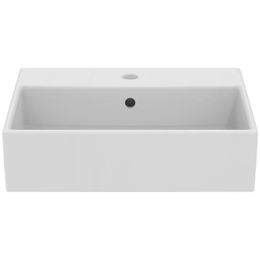 Ideal Standard i.life B Aufsatzwaschtisch T573701 50x42x14,5cm, mit Hahnloch/&Uuml;berlauf, wei&szlig;