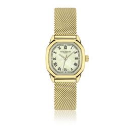 Quarzuhr FRANZ B&Ouml;HLER "BD6-B034G", gold, Armbanduhren, Damen, Quarzuhr