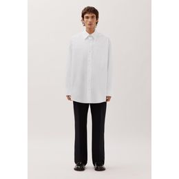 Kurzarmhemd STUDIO SEIDENSTICKER, Herren, Gr. L (41-42), normale &Auml;rmell&auml;ngen, wei&szlig;, 100% Baumwolle, unifarben, oversize, 2-Knopf-Manschette, Hemden, Oversized 1/1 Kentkragen Uni