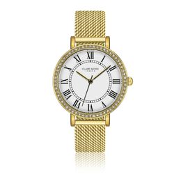 Quarzuhr CLARE MOSS "CMB2-B034G", gold, Armbanduhren, Damen, Quarzuhr