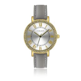Quarzuhr CLARE MOSS "CMB3-S054G", grau, Armbanduhren, Damen, Quarzuhr