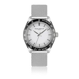 Quarzuhr FRANZ B&Ouml;HLER "BA7-B010S", silber, Armbanduhren, Herren, Quarzuhr
