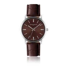 Quarzuhr FRANZ B&Ouml;HLER "BC3-S080S", braun croco, Armbanduhren, Herren, Quarzuhr