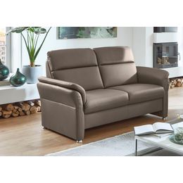 2-Sitzer DIE PLANBAR "PN-EM16031, Breite 158 cm", braun (torro artischocke), B:158cm H:96cm T:92cm, Sofas, Echtleder mit Federkernpolsterung, wahlweise mit Armteilverstellung