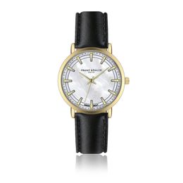 Quarzuhr FRANZ B&Ouml;HLER "BE1-S018G", schwarz, Armbanduhren, Damen, Quarzuhr