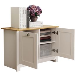 Kommode Vcm "Kommode Sideboard B&uuml;ro Badm&ouml;bel Balusa XL", wei&szlig;, B:89cm T:40cm, Sideboards, Kommode