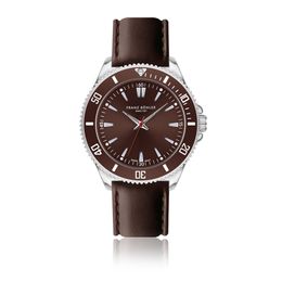 Quarzuhr FRANZ B&Ouml;HLER "BA4-S030S", braun, Armbanduhren, Herren, Quarzuhr