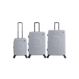 Koffer DISCOVERY "Eclipse", Gr. B/H/T: 51,5cm x 77cm x 32cm, hellgrau, Koffer, mit TSA-Schloss und Trolleysystem