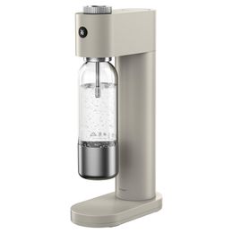 Wassersprudler WMF "Element One", moon dust, B:17,3cm H:29,5cm T:49,4cm, Edelstahl, Kunststoff, Wassersprudler, 3 Sprudelgrade, vollautomatisches Sprudeln, Cromargan Edelstahlgeh&auml;use