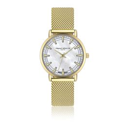 Quarzuhr FRANZ B&Ouml;HLER "BE1-B038G", gold, Armbanduhren, Damen, Quarzuhr