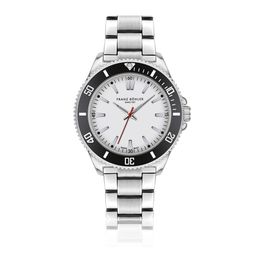 Quarzuhr FRANZ B&Ouml;HLER "BA3-B090S", silber, Armbanduhren, Herren, Quarzuhr