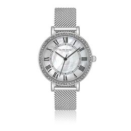 Quarzuhr CLARE MOSS "CMB4-B014S", silber, Armbanduhren, Damen, Quarzuhr