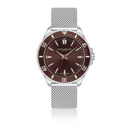 Quarzuhr FRANZ B&Ouml;HLER "BA4-B010S", silber, Armbanduhren, Herren, Quarzuhr