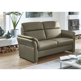 2-Sitzer DIE PLANBAR "PN-EM16031, Breite 158 cm", beige (torro olive), B:158cm H:96cm T:92cm, Sofas, Echtleder mit Federkernpolsterung, wahlweise mit Armteilverstellung