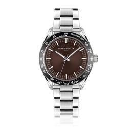 Quarzuhr FRANZ B&Ouml;HLER "BA8-B090S", silber, Armbanduhren, Herren, Quarzuhr