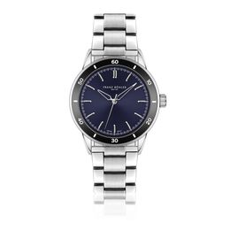 Quarzuhr FRANZ B&Ouml;HLER "BB9-B090S", silber, Armbanduhren, Herren, Quarzuhr