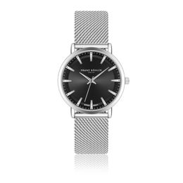Quarzuhr FRANZ B&Ouml;HLER "BE3-B018S", silber, Armbanduhren, Damen, Quarzuhr