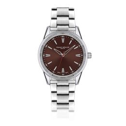 Quarzuhr FRANZ B&Ouml;HLER "BB5-B090S", silber, Armbanduhren, Herren, Quarzuhr