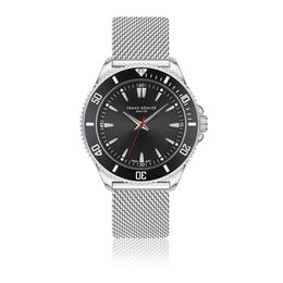 Quarzuhr FRANZ B&Ouml;HLER "BA1-B010S", silber, Armbanduhren, Herren, Quarzuhr