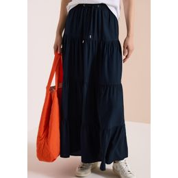 Maxirock Cecil, Damen, Gr. L (42), blau (universal blau), Stoff, 100% Viskose, unifarben, comfort fit lang, R&ouml;cke Maxirock, Middle Waist