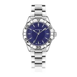 Quarzuhr FRANZ B&Ouml;HLER "BB3-B090S", silber, Armbanduhren, Herren, Quarzuhr