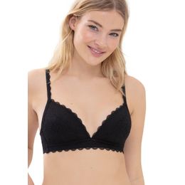 B&uuml;gelloser BH Mey "Amorous", Damen, Gr. 80, Cup A, schwarz, Spitze, Obermaterial: 77% Polyamid, 23% Elasthan, unifarben, BHs, mit grafischer Spitze, feminin, Ziertr&auml;ger