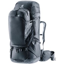 Reiserucksack Deuter "Voyager 60+10 SL", schwarz, Rucks&auml;cke, Damen, B/H/T: 32cm x 80cm x 26cm, Web, Obermaterial: 80% Polyamid, 20% Polyester, Reiserucksack, f&uuml;r Reisen und Abenteuer, Volumen 70 Liter, B:32cm H:80cm T:26cm