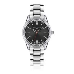 Quarzuhr FRANZ B&Ouml;HLER "BB6-B090S", silber, Armbanduhren, Herren, Quarzuhr