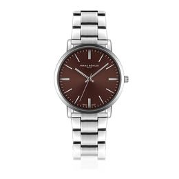 Quarzuhr FRANZ B&Ouml;HLER "BC3-B090S", silber, Armbanduhren, Herren, Quarzuhr