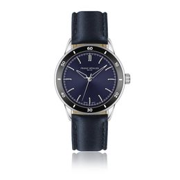 Quarzuhr FRANZ B&Ouml;HLER "BB9-S130S", dunkelblau, Armbanduhren, Herren, Quarzuhr