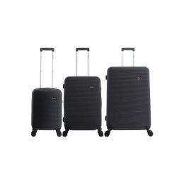 Koffer Saxoline "Twist", Gr. B/H/T: 50cm x 76cm x 30cm, schwarz, Koffer, mit Teleskopgriff und TSA-Schloss