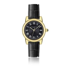 Quarzuhr FRANZ B&Ouml;HLER "BD8-S074G", gold (schwarz), Armbanduhren, Damen, Quarzuhr