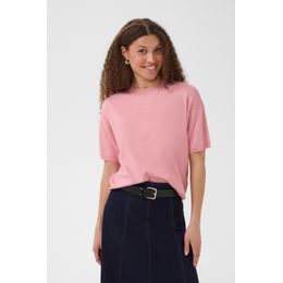 Strickpullover Saint Tropez "MilaSZ Boxy SS Pullover", Damen, Gr. L, cameo pink melange, Strick, Obermaterial: 70% Viskose, 30% Polyester, meliert, oversize normal, Rundhals, Pullover Strickpullover, Viskosemischung, Oversize fit