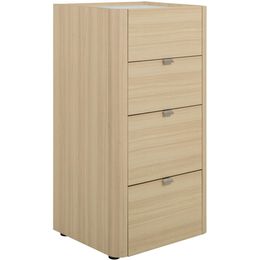 Kommode GAMI "SILVA KOMMODE 4 SCHUBLADEN", strukturierte eichenoptik, B:55cm H:106cm T:47cm, Spanplatte, Sideboards, Kommode, Eine praktische Kommode mit sehr hochwertiger Verarbeitung