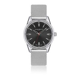 Quarzuhr FRANZ B&Ouml;HLER "BB6-B010S", silber, Armbanduhren, Herren, Quarzuhr