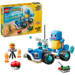 Konstruktionsspielsteine Lego "SMART Play: Trainer-Buggyabenteuer mit Schiggy (72156), Lego Pok&eacute;mon", bunt, Spielbausteine, Kinder, Kunststoff, Mit SMART Brick kombatibel (nicht enthalten)