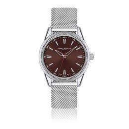 Quarzuhr FRANZ B&Ouml;HLER "BB5-B010S", silber, Armbanduhren, Herren, Quarzuhr