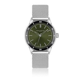 Quarzuhr FRANZ B&Ouml;HLER "BB7-B010S", silber, Armbanduhren, Herren, Quarzuhr