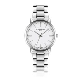 Quarzuhr FRANZ B&Ouml;HLER "BC1-B090S", silber, Armbanduhren, Herren, Quarzuhr