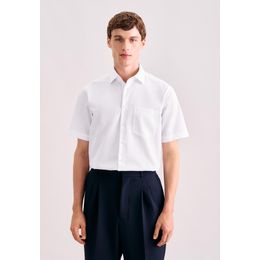 Businesshemd Seidensticker "Schwarze Rose", Herren, Gr. L (41-42), normale &Auml;rmell&auml;ngen, wei&szlig;, 100% Baumwolle, unifarben, regular fit, Hemden, Regular 1/2 Kentkragen Uni